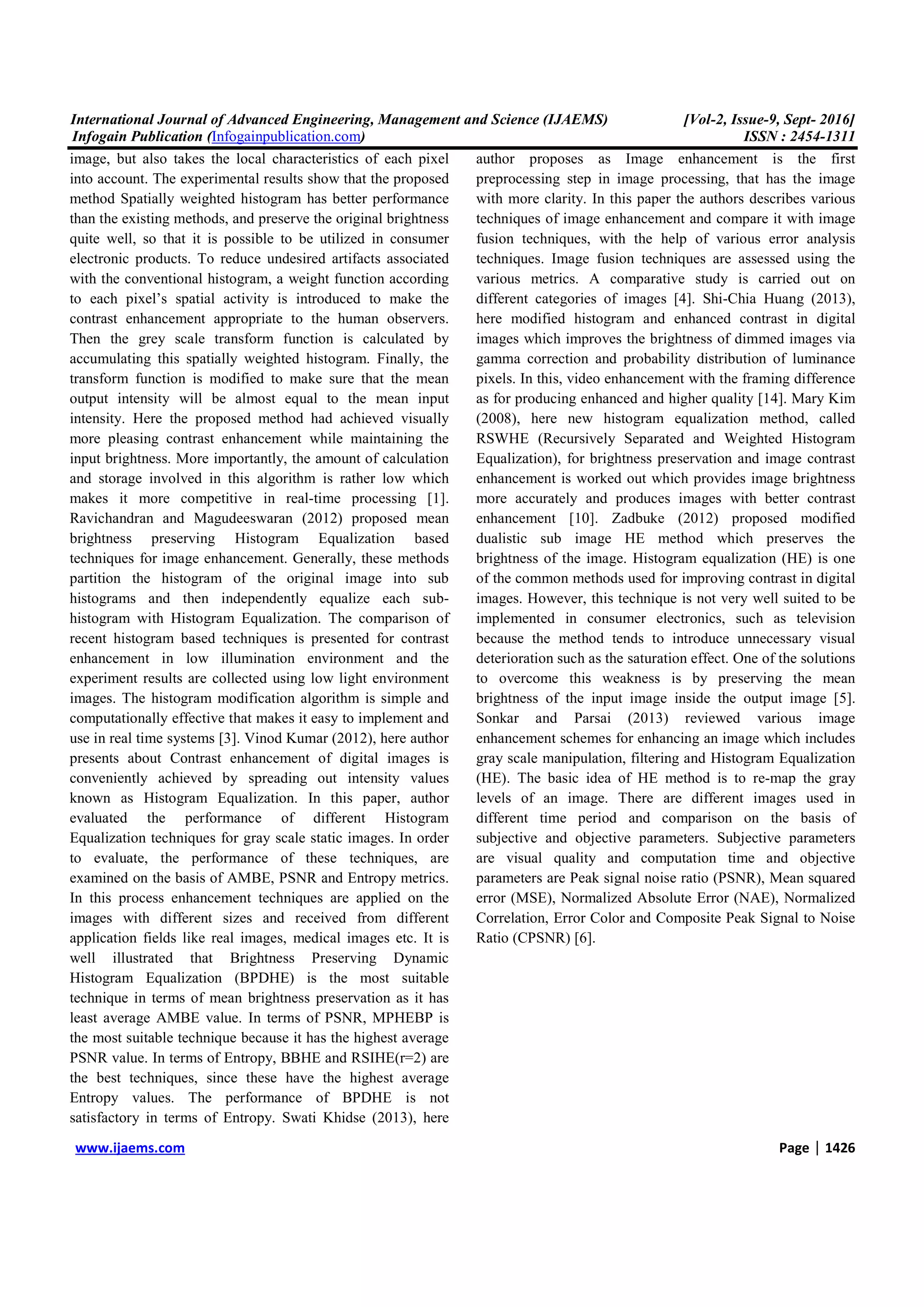 Enhancement of Medical Images using Histogram Based Hybrid Technique | PDF