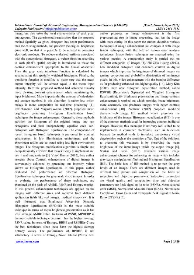 Enhancement of Medical Images using Histogram Based Hybrid Technique | PDF
