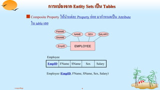 บทที่ 5 การแปลง er diagram ให้เป็น table | PDF
