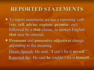Reported Speech | PPT