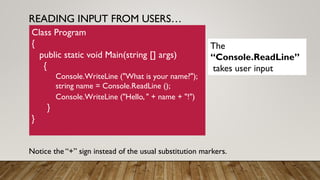 escape sequences and substitution markers | PDF