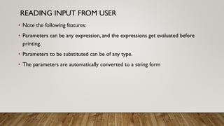 escape sequences and substitution markers | PDF