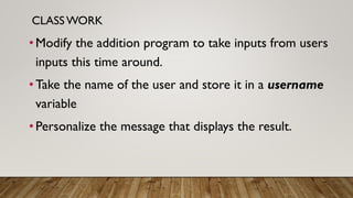 escape sequences and substitution markers | PDF