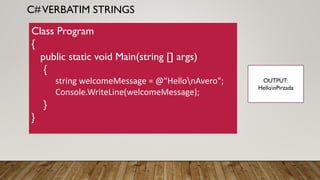 escape sequences and substitution markers | PDF