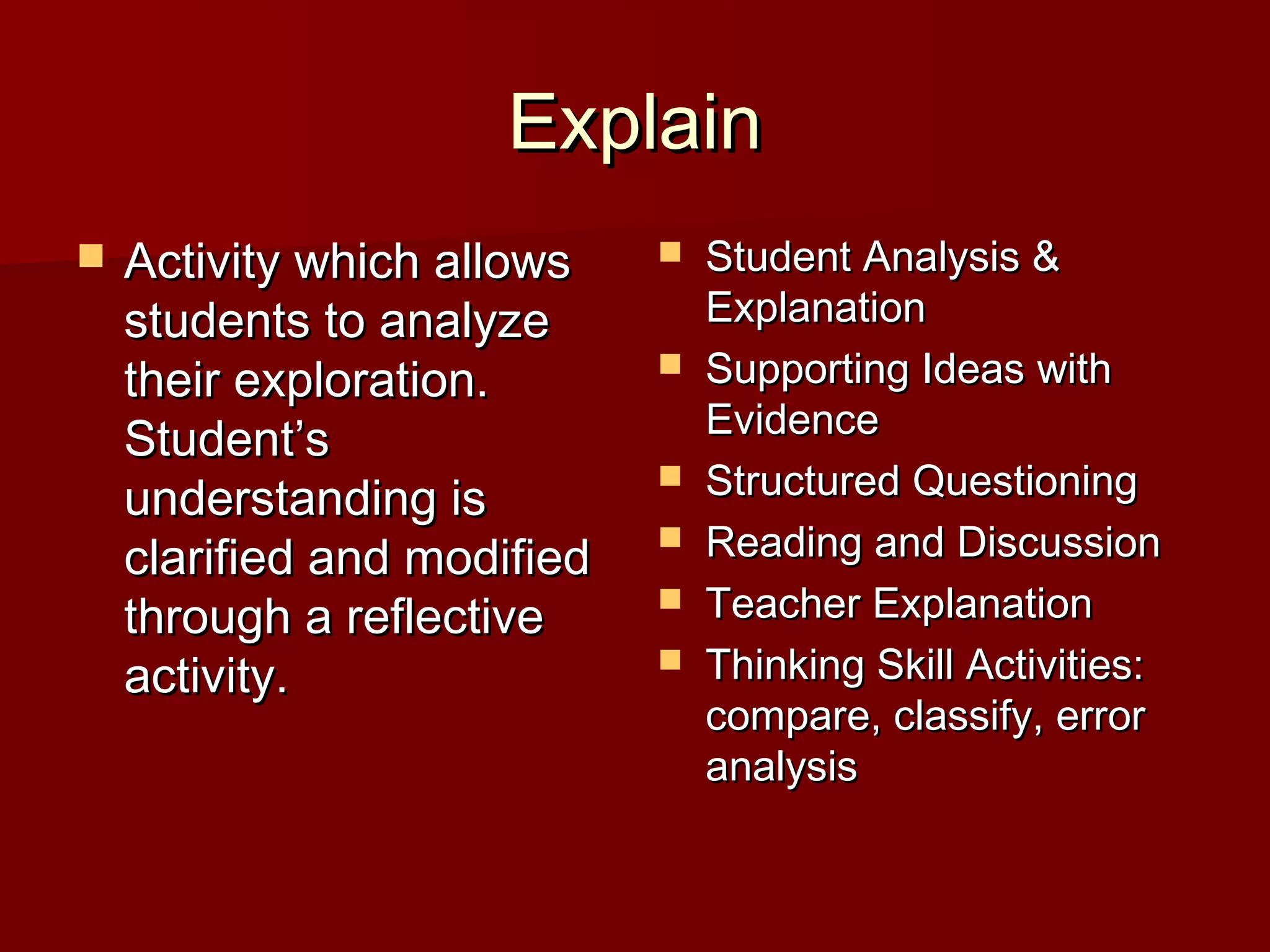 Introduction to the 5Es Model | PPT