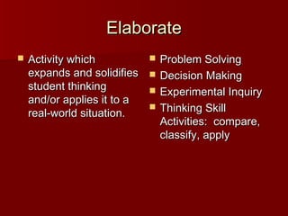 Introduction to the 5Es Model | PPT