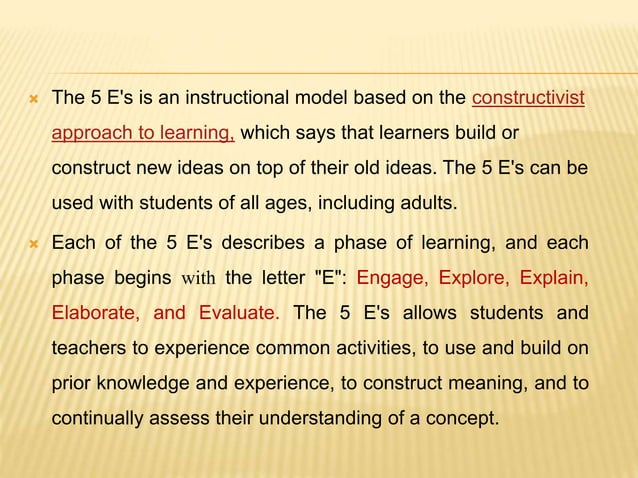 5 e's model lesson plan