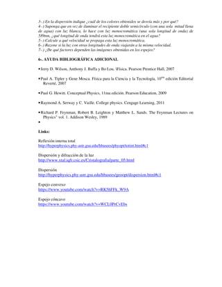 Sesión de Laboratorio 5: Espejos Ópticos | PDF