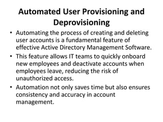 5 Essential Features of Active Directory Management Software for Modern ...