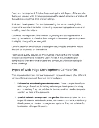 5 Essential Features to Look for in a Web Page Development Company | PDF