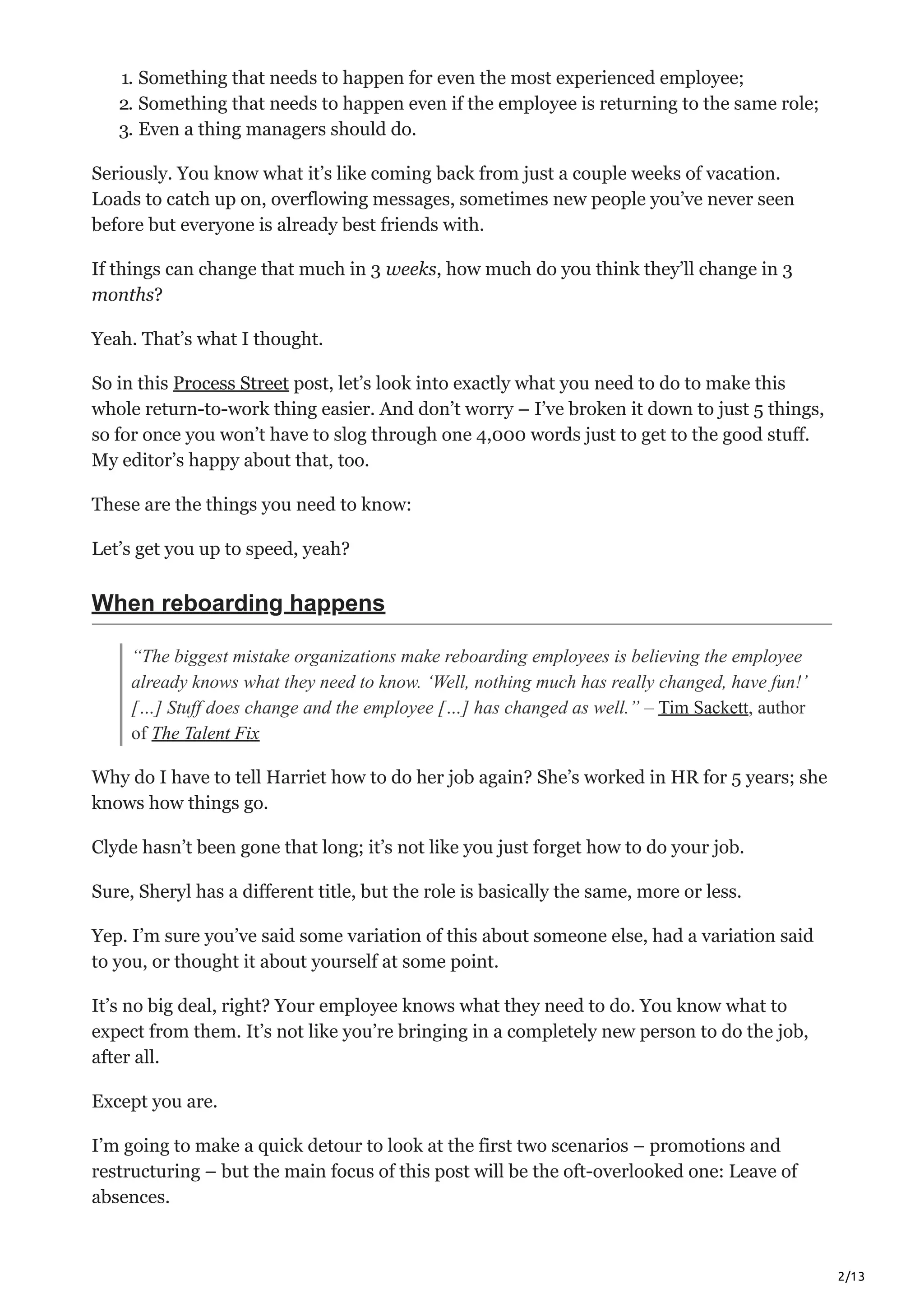 5 Essentials for Successfully Reboarding Employees | PDF