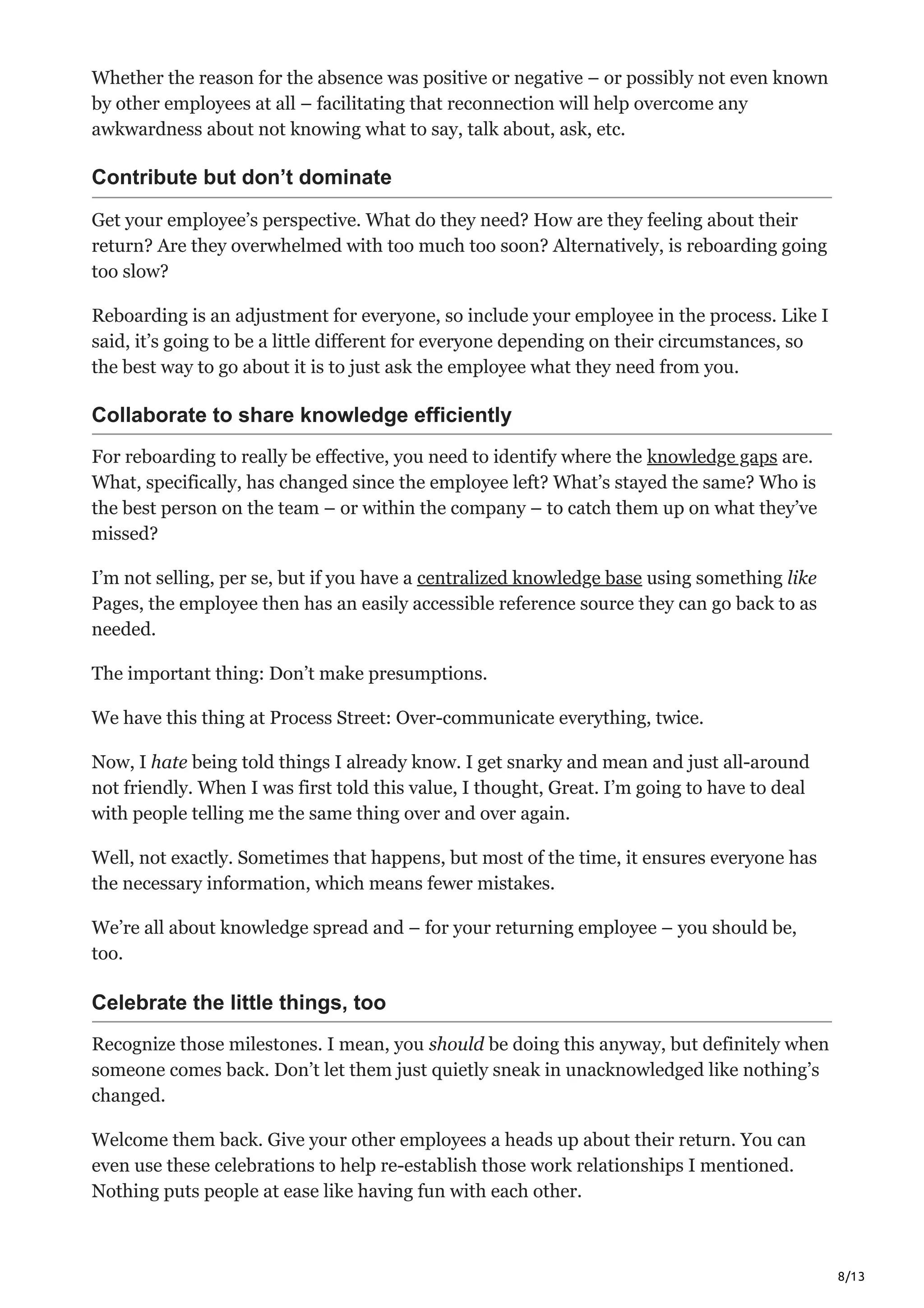 5 Essentials for Successfully Reboarding Employees | PDF