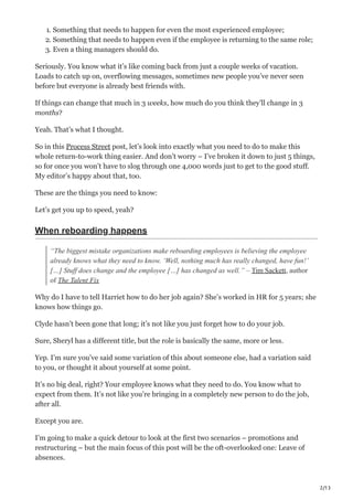 5 Essentials for Successfully Reboarding Employees | PDF