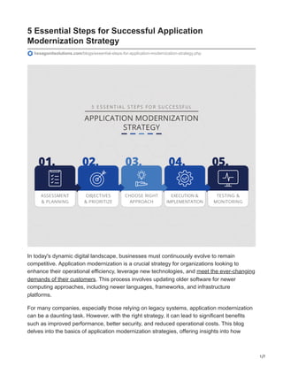 5 Essential Steps for Successful Application Modernization Strategy | PDF