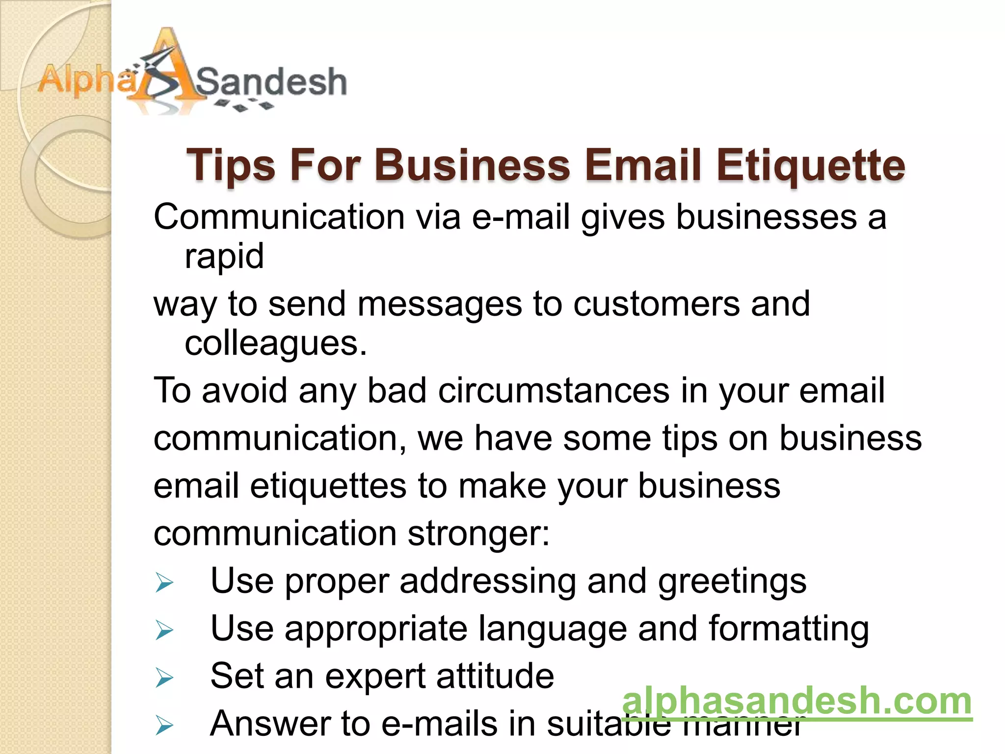 5 essential tips for business email etiquette.ppt