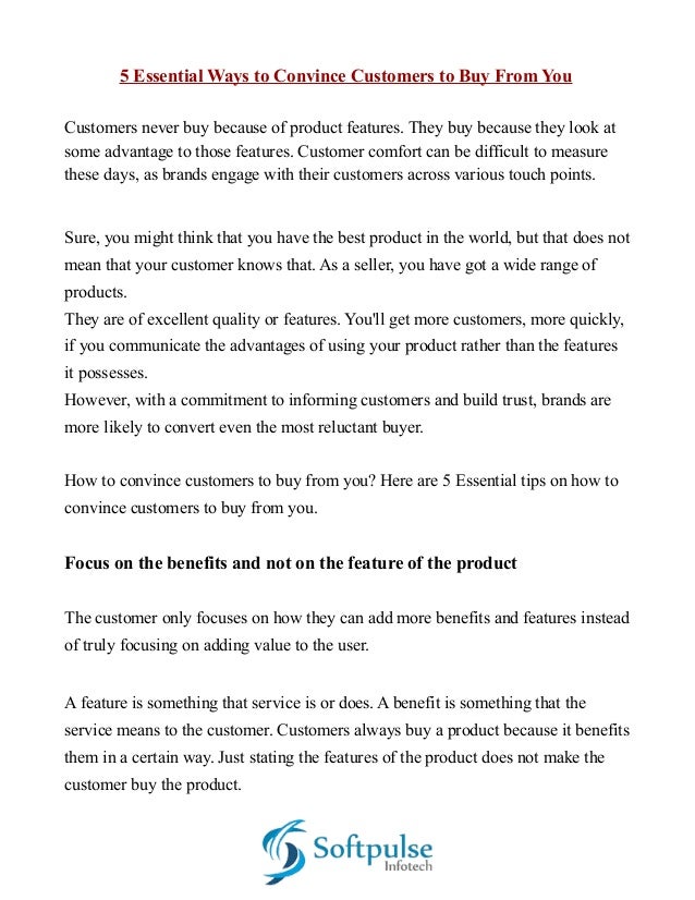 5 ways to Convince Customers to Buy From You