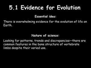 5 evolution & biodiversity syllabus statements | PPT