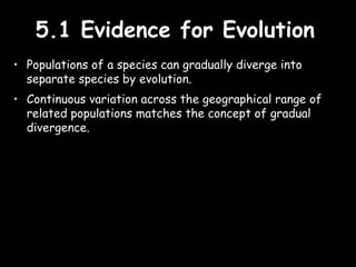 5 evolution & biodiversity syllabus statements | PPT