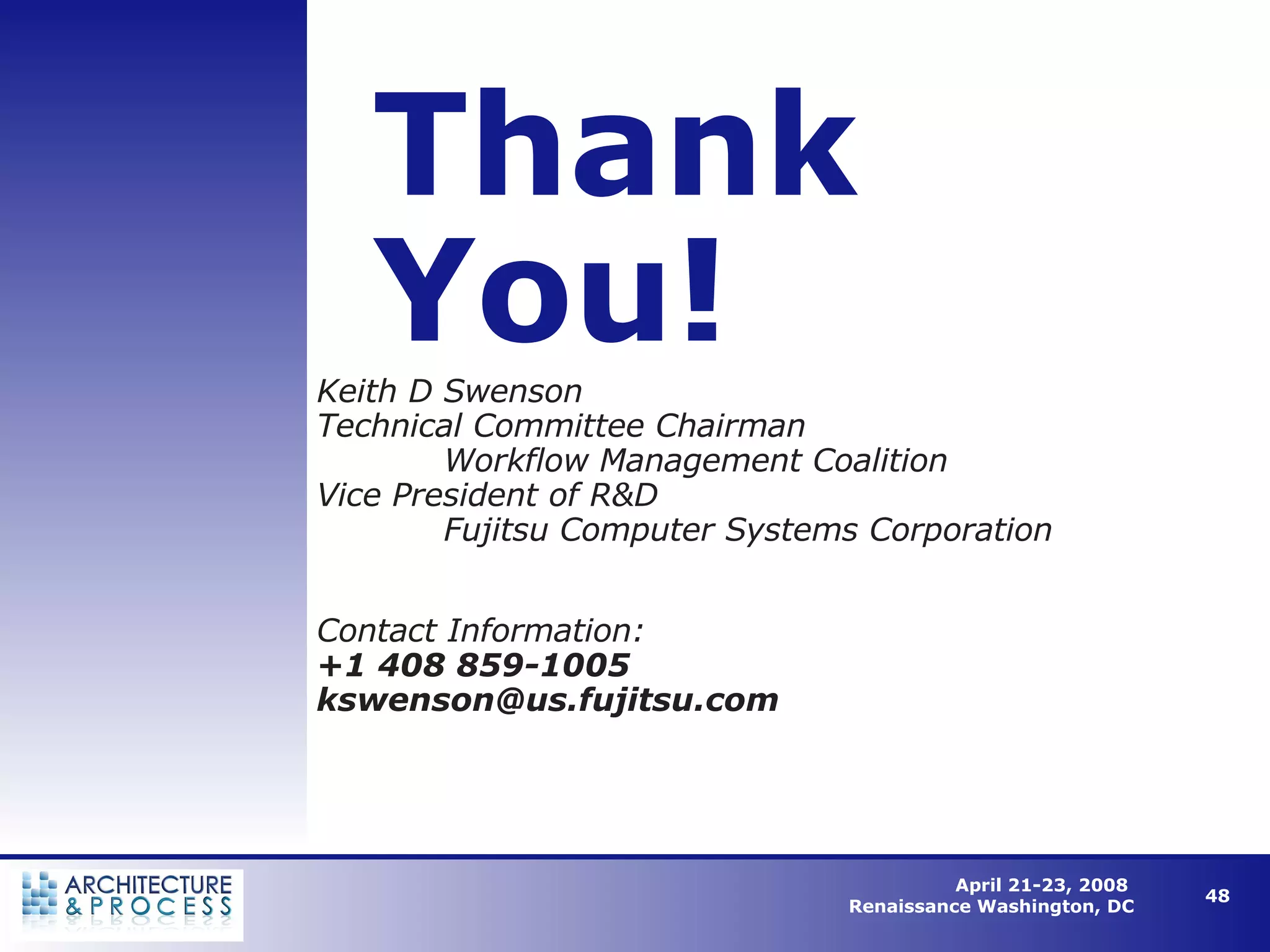 BPM & Workflow in the New Enterprise Architecture | PPT