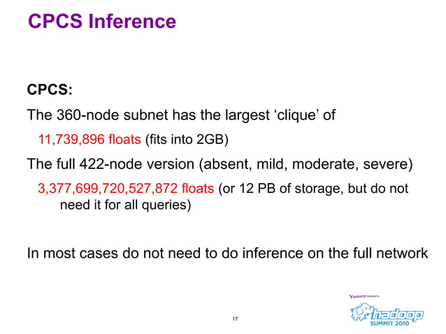 Exact Inference in Bayesian Networks using MapReduce__HadoopSummit2010 | PPTX | Cloud Computing ...