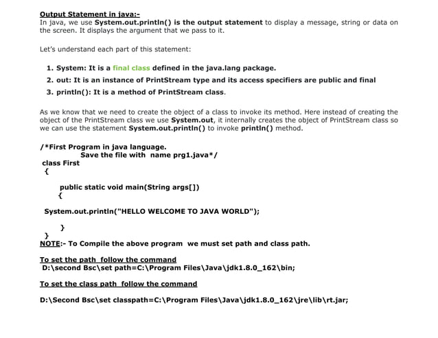 java languages programs compilation and execution | PDF