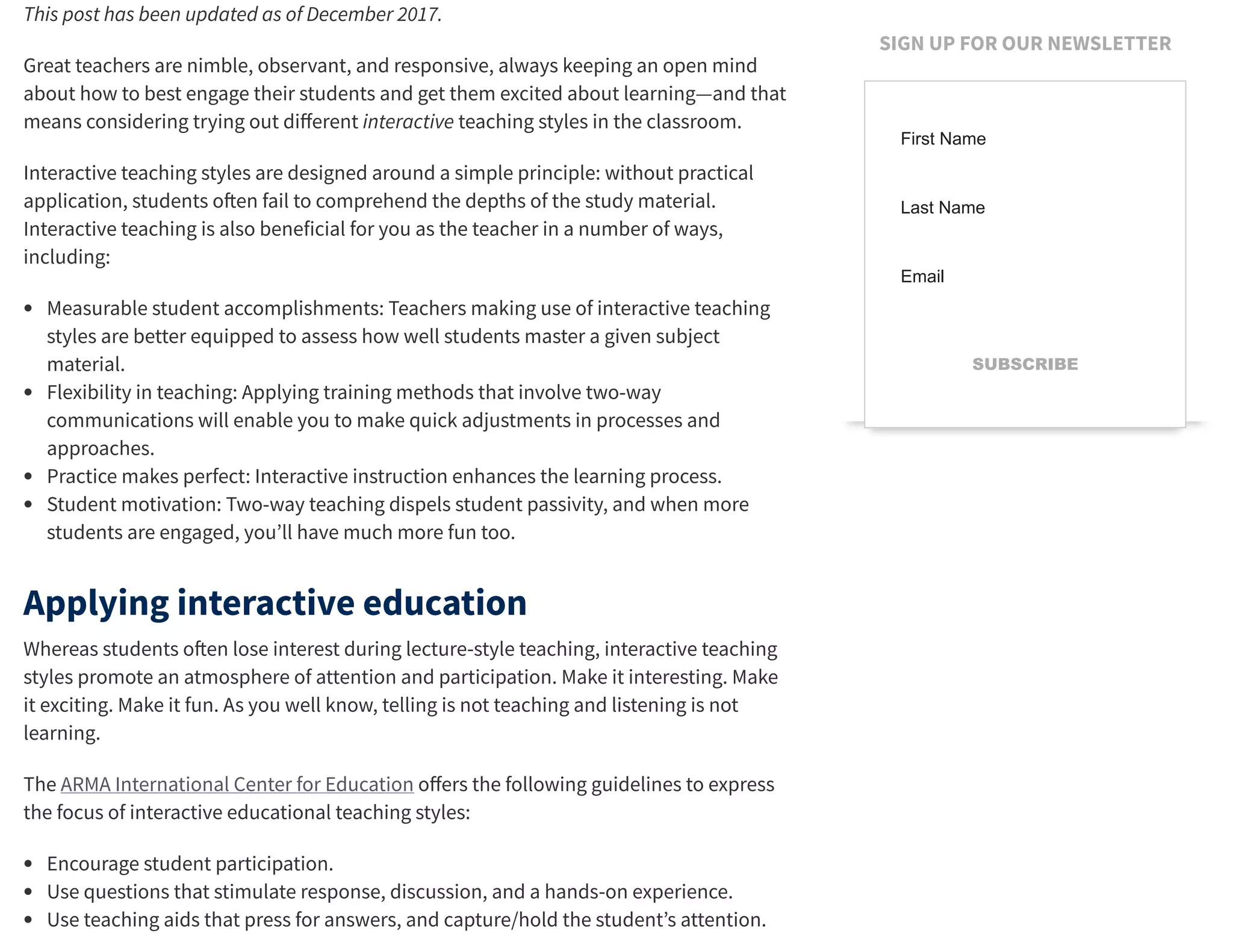 5 examples of interactive teaching styles | PPT