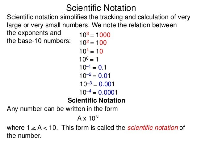 5 exponents and scientific notation