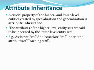 extended Entity-Relationship features | PPTX