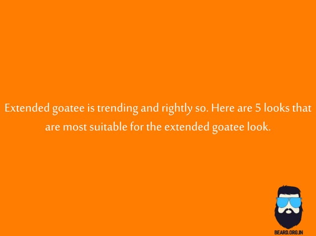 Extended Goatee Styles | PPTX