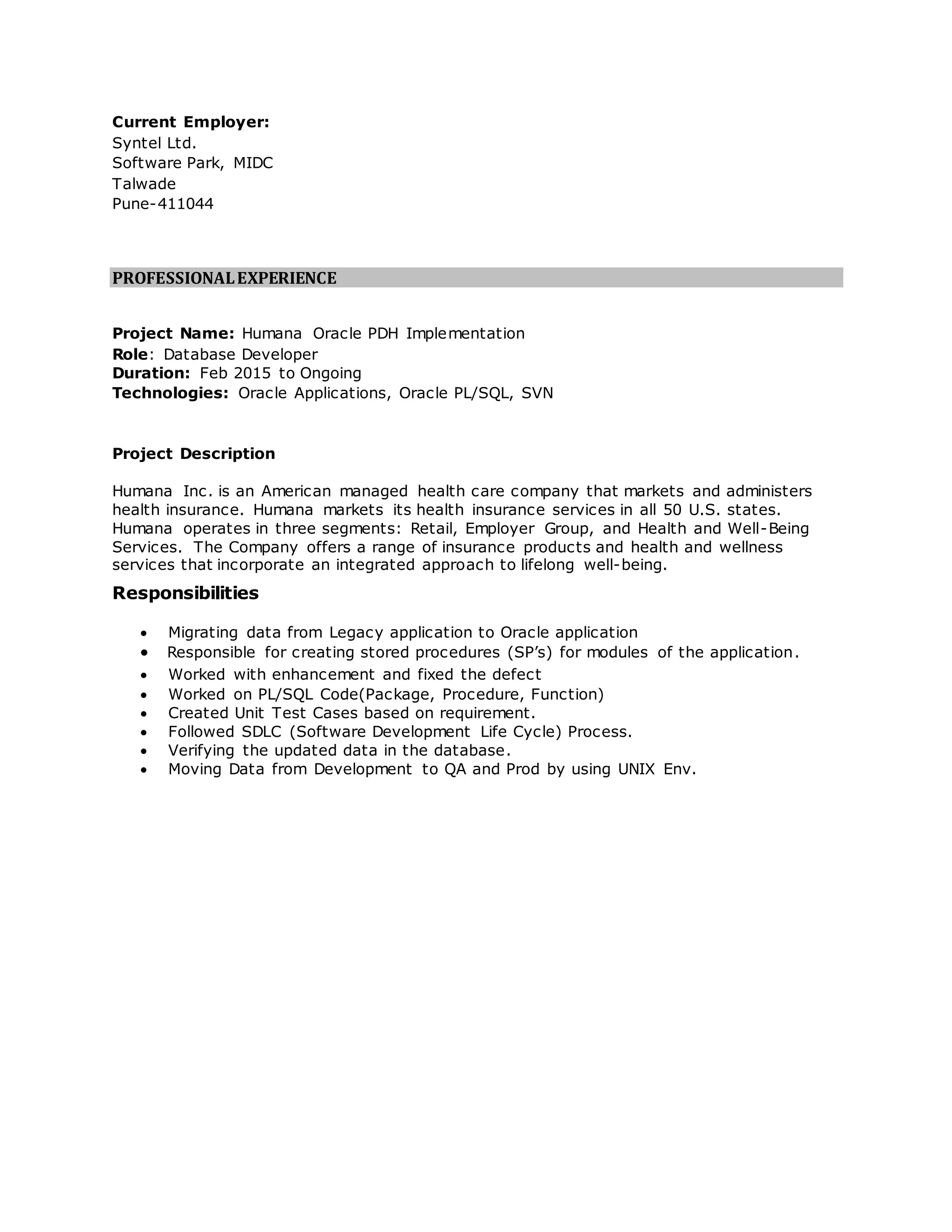 Anita Allagi_PLSQL DEV_2.2Exp | Databases | Computer Software and Applications
