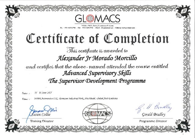 Glomacs Supervisory Skills Certificate