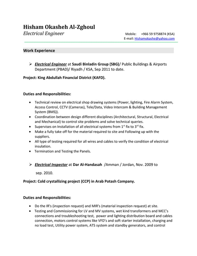Eng Hisham CV | PDF