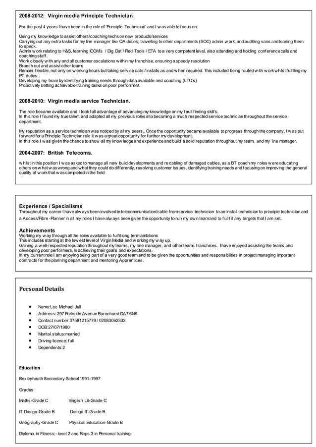 Lee Jull CV | DOCX