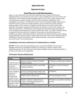 Project Narrative for Juvenile Re-Entry Grant | DOC