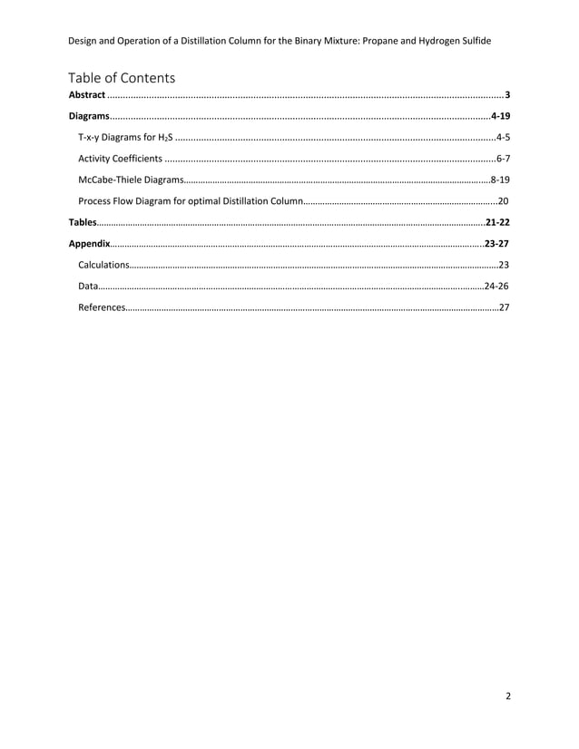 Design and Operation of a Distillation Column for the Binary Mixture | PDF | Chemistry | Science