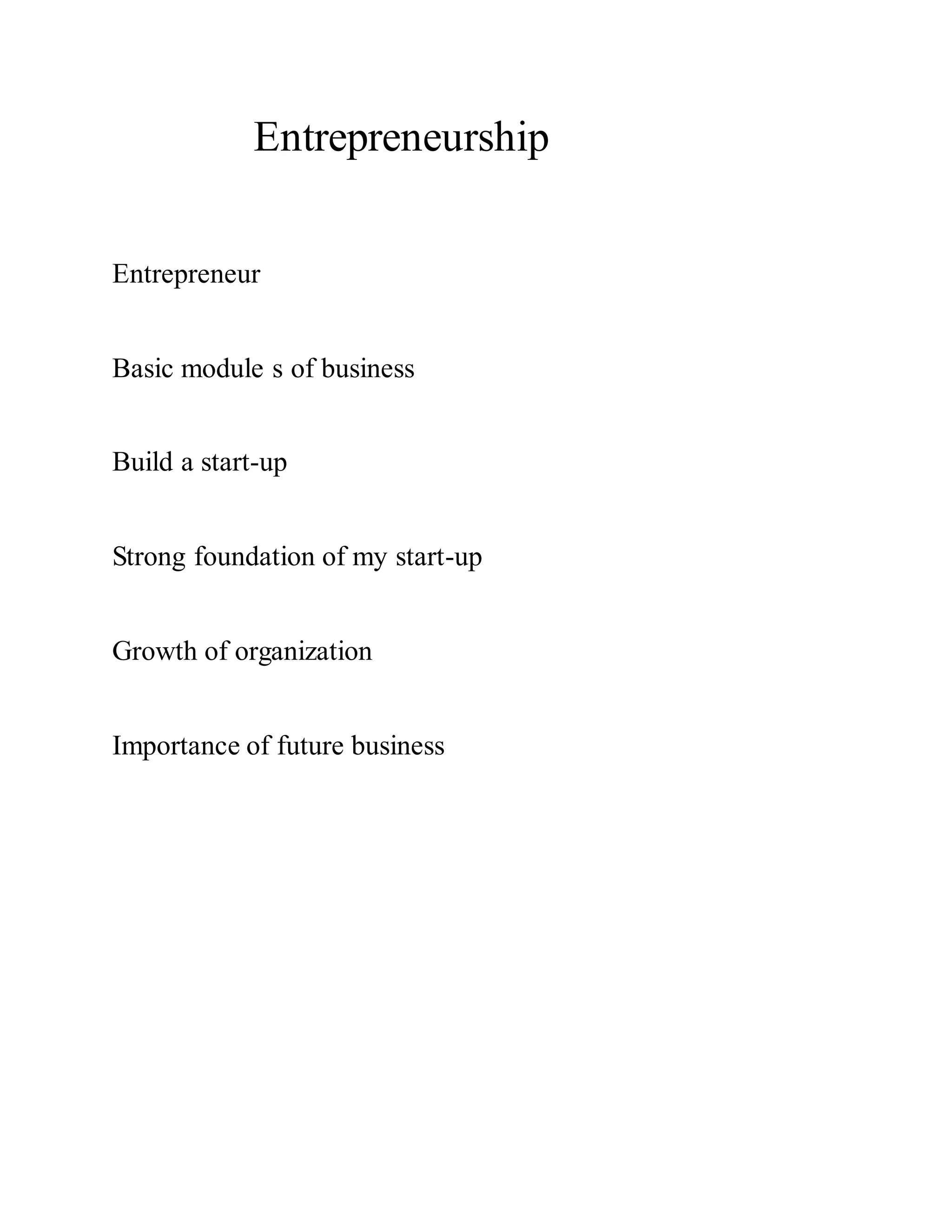 Entrepreneurship | DOCX