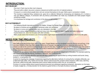 FINAL Report AUTOMOBILE MUSEUM | PDF