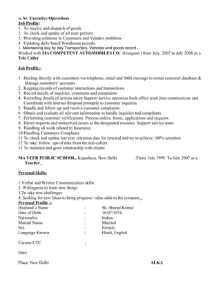 ALKA Resume.Current | DOC