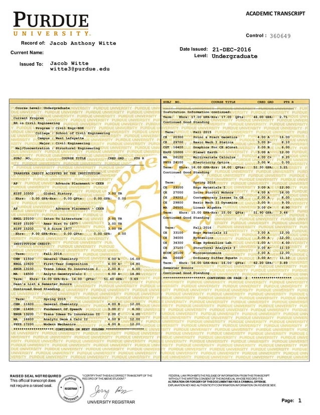 PurdueTranscript_Fall_2016 | PDF