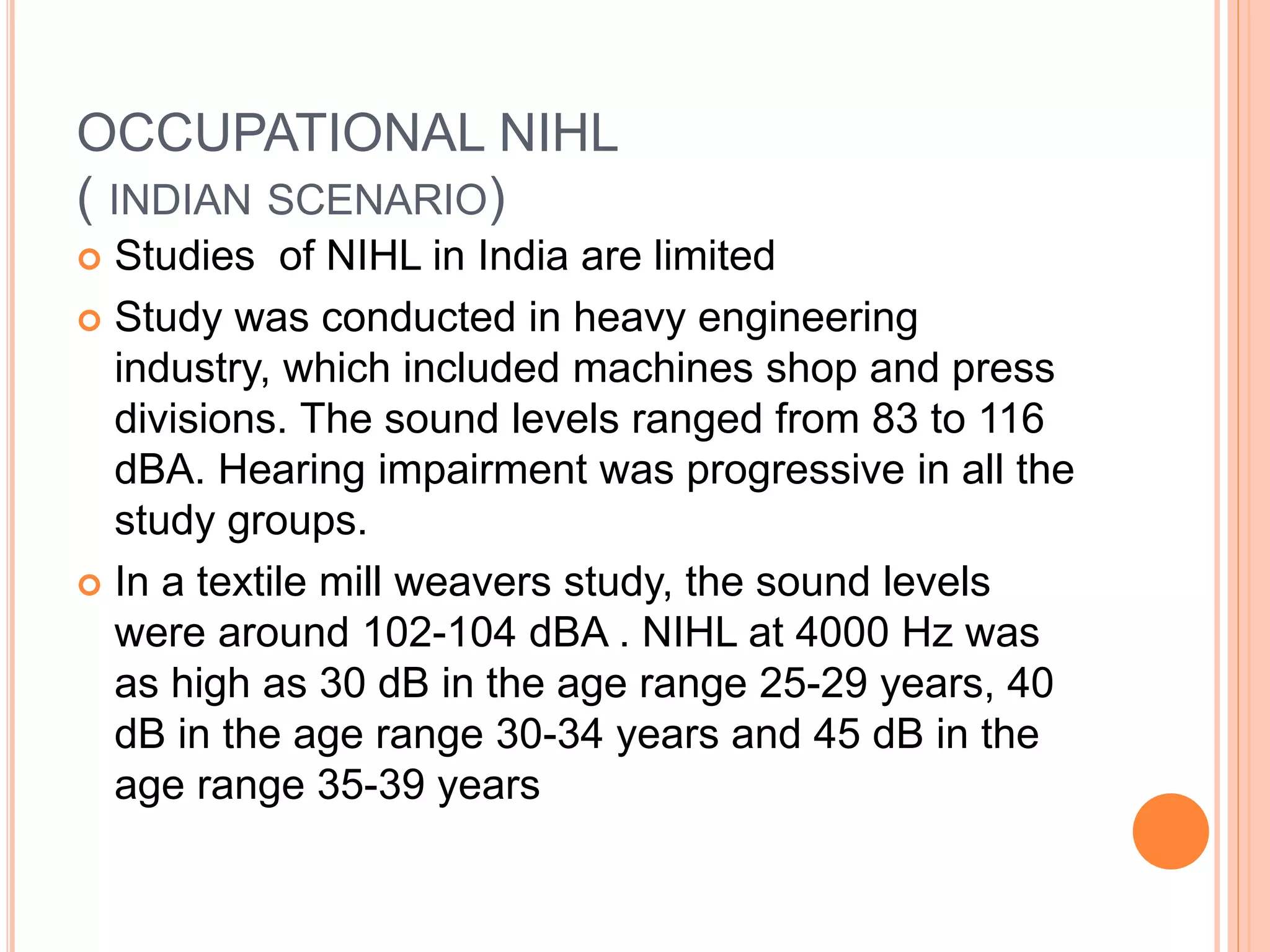 NOISE INDUCED HEARING LOSS | PPTX