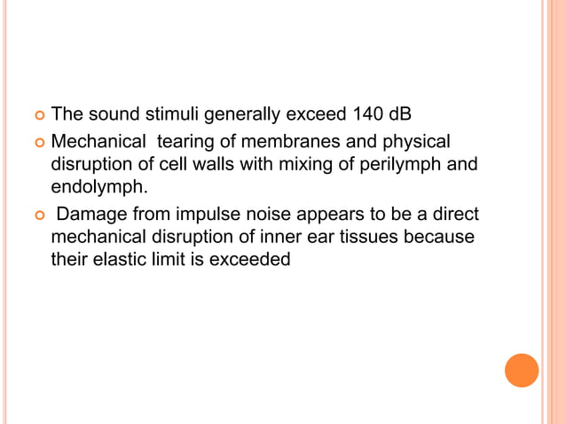 NOISE INDUCED HEARING LOSS | PPTX | Ear, Nose and Throat Conditions ...