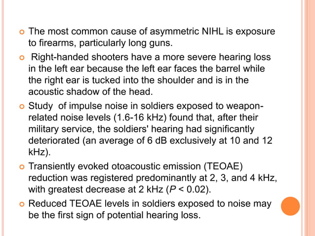 NOISE INDUCED HEARING LOSS | PPTX | Ear, Nose and Throat Conditions ...