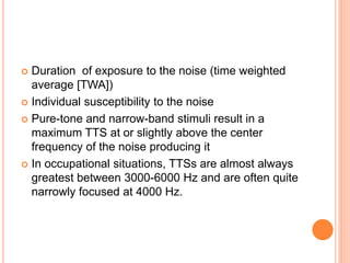 NOISE INDUCED HEARING LOSS | PPTX