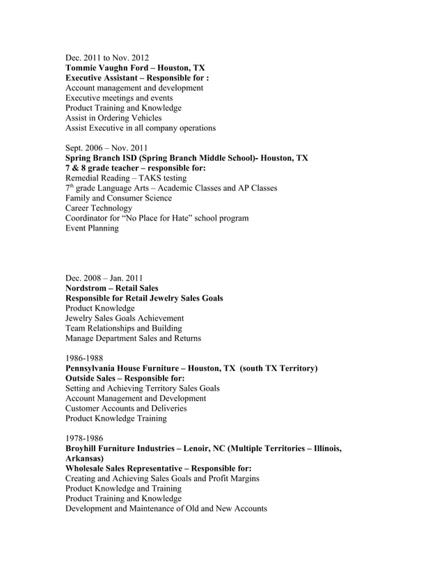 JF Resume | DOC | Sales | Business