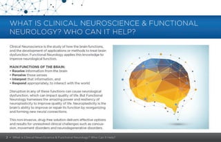 Functional-Neurology-Information-Packet-for-Plasticity-Brain-Centers | PDF