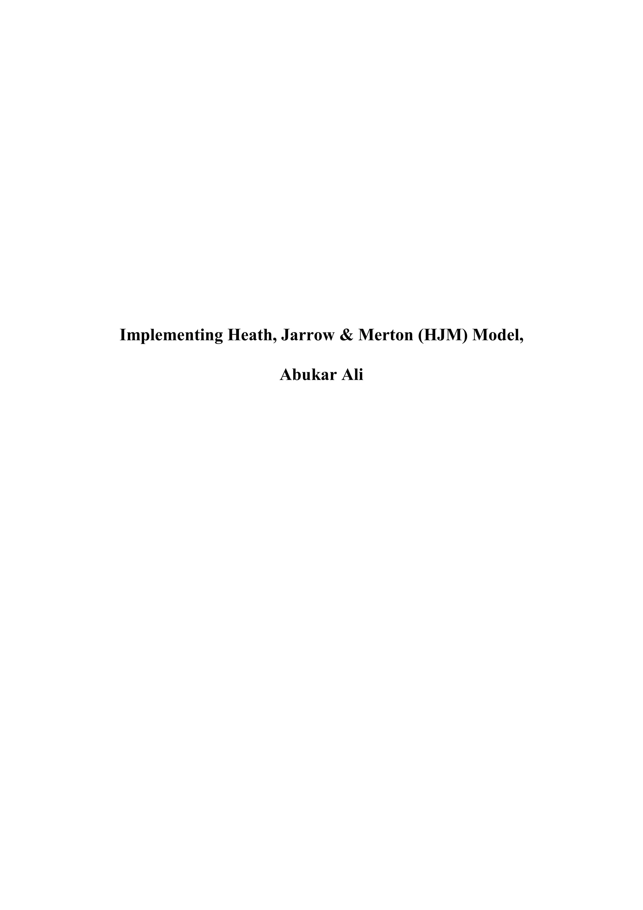 Implimenting_HJM | PDF