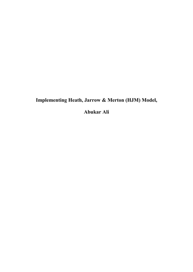 Implimenting_HJM | PDF | Stocks and Bonds | Personal Investing