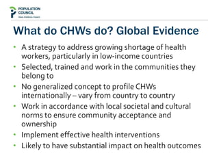 The Role of Community Health Workers in Delivering Primary Healthcare ...