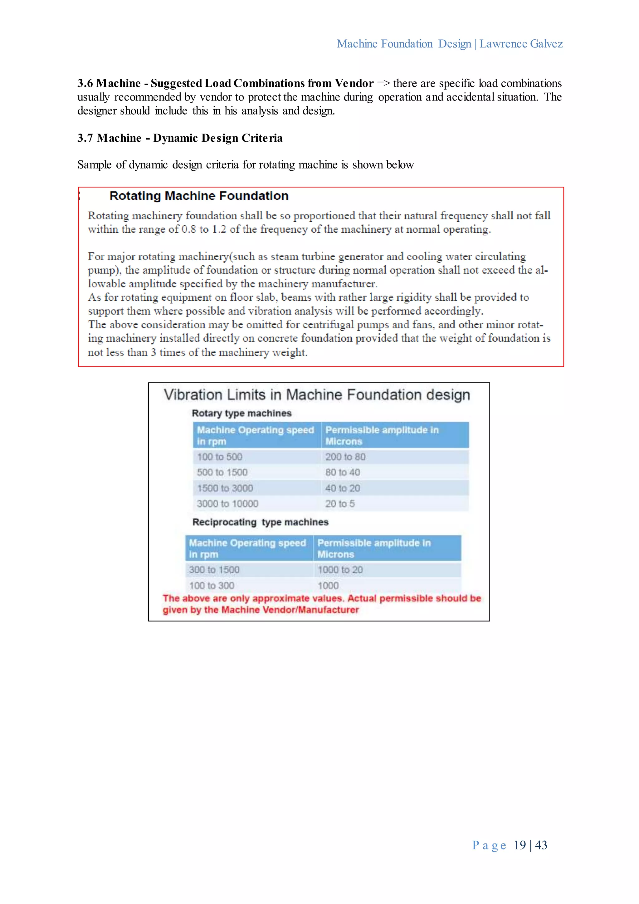 Machine Foundation Design - An Introduction | DOCX