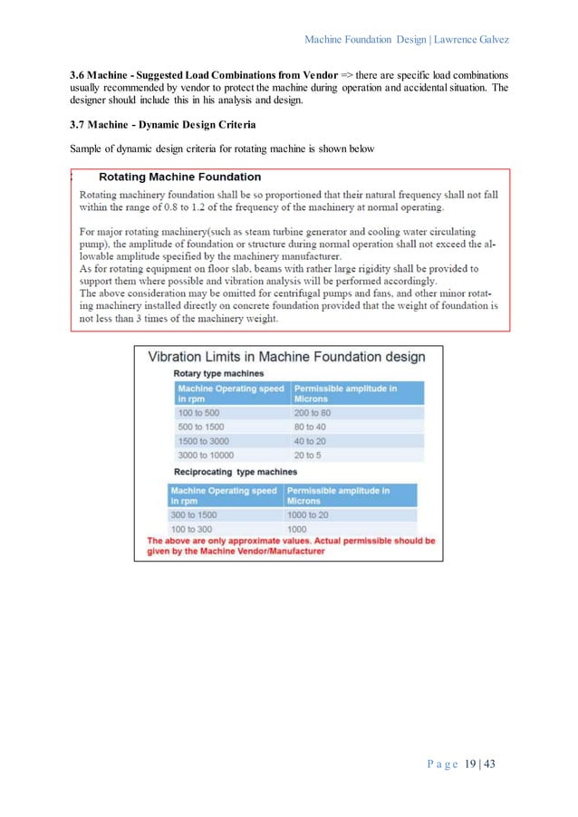 Machine Foundation Design - An Introduction | DOCX | Civil Engineering ...
